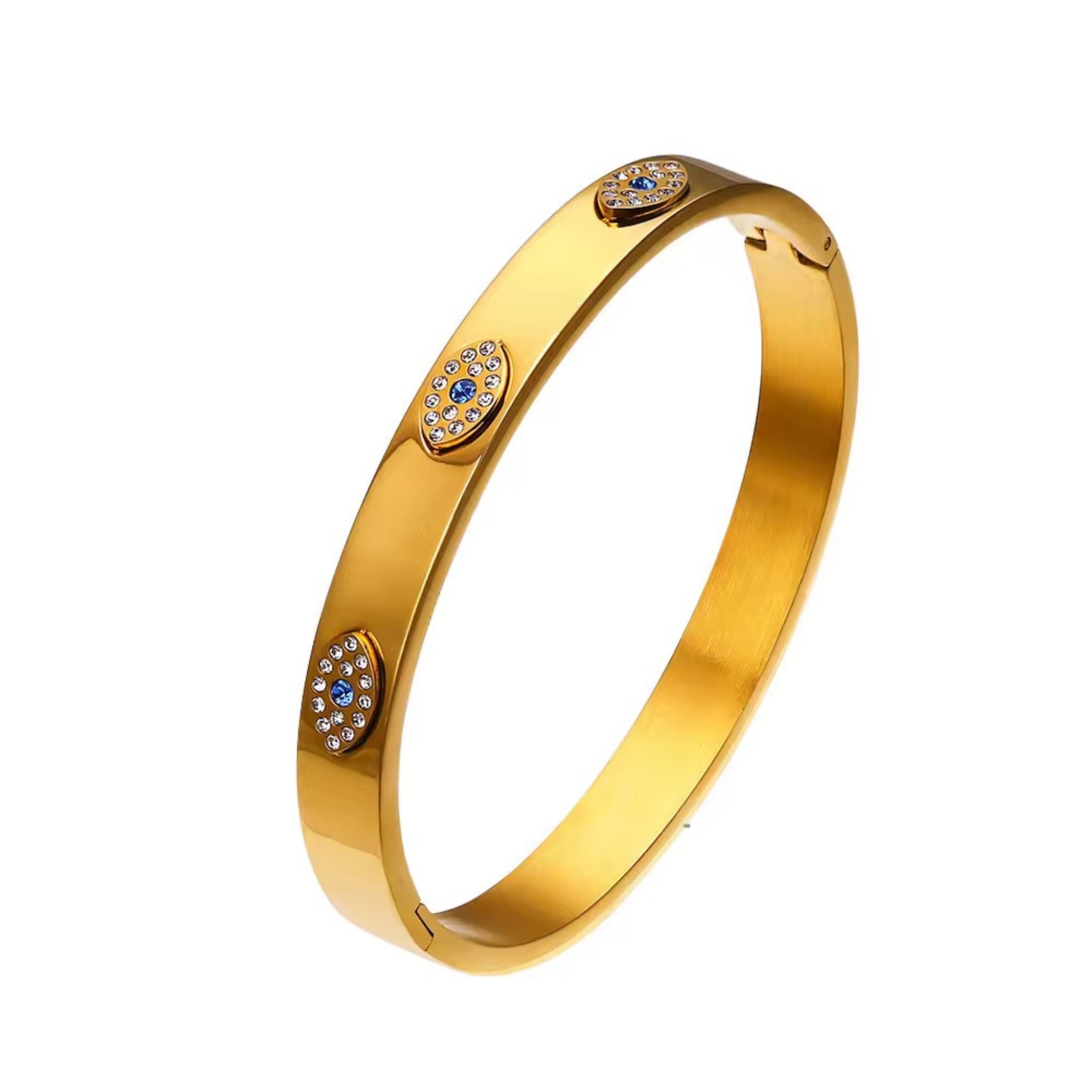 Golden Evil Eye Bangle – Marie