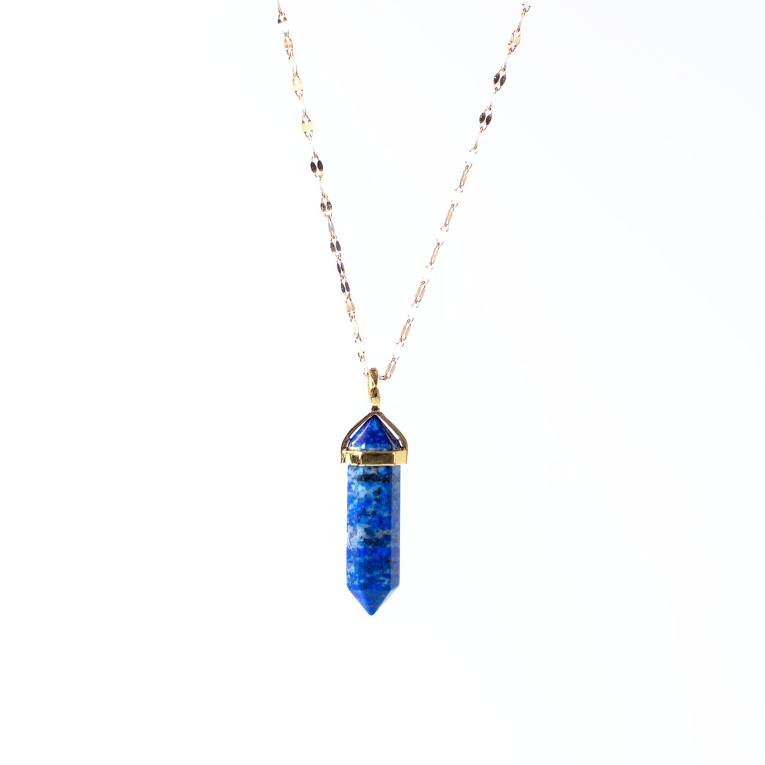 Hexagonal Prism Gemstone Necklace – Marie